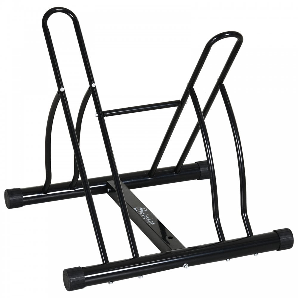 Steel Double Sided Indoor Bike Rack Black