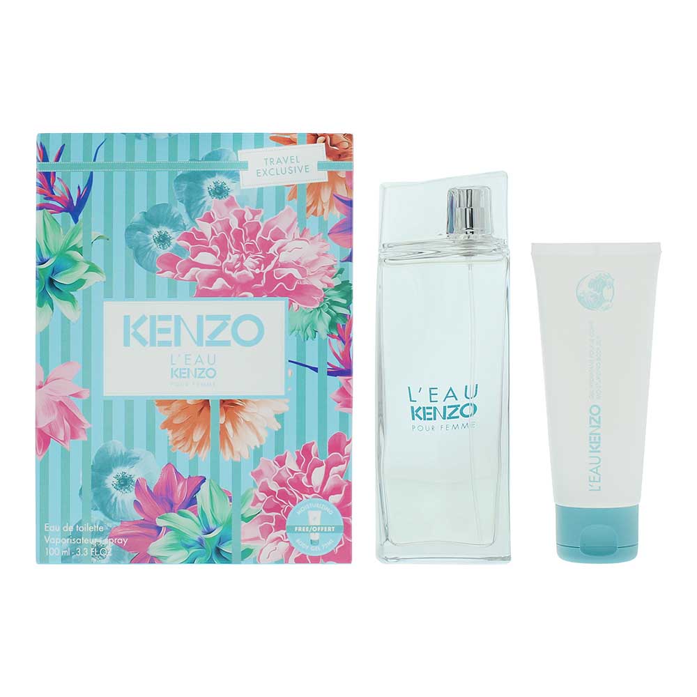 Kenzo L'eau Pour Femme 2 Piece Gift Set: Eau de Toilette 100ml - Body