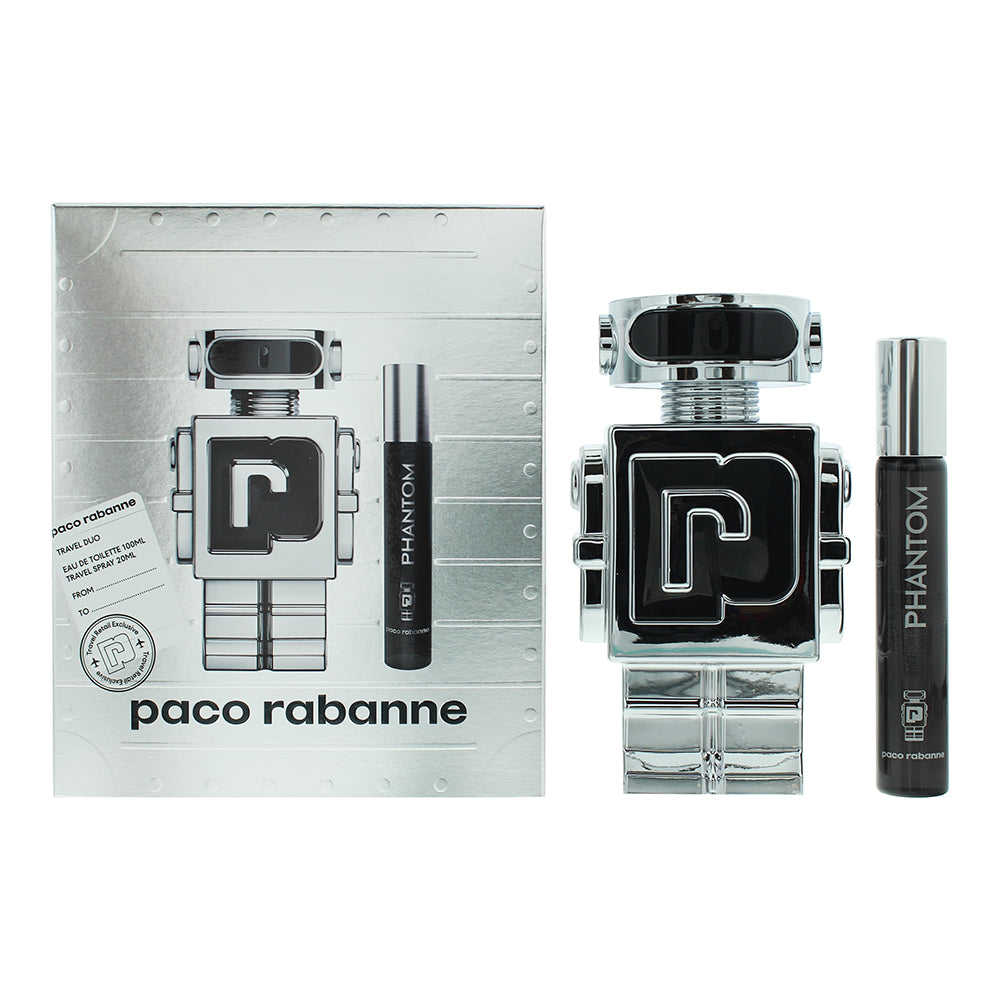 Paco Rabanne Phantom 2 Piece Gift Set: Eau de Toilette 100ml - Eau de