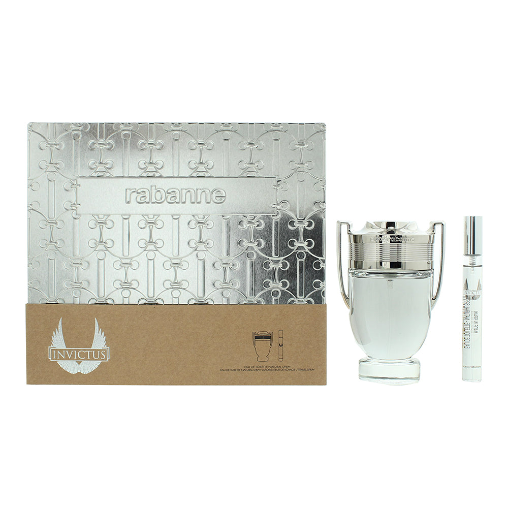 Paco Rabanne Invictus 2 Piece Gift Set: Eau de Toilette 100ml - Eau de