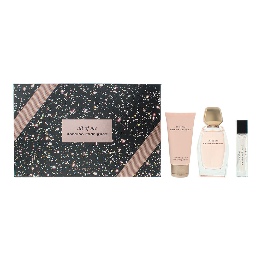 Narciso Rodriguez All Of Me 3 Piece Gift Set: Eau De Parfum 90ml - Bod