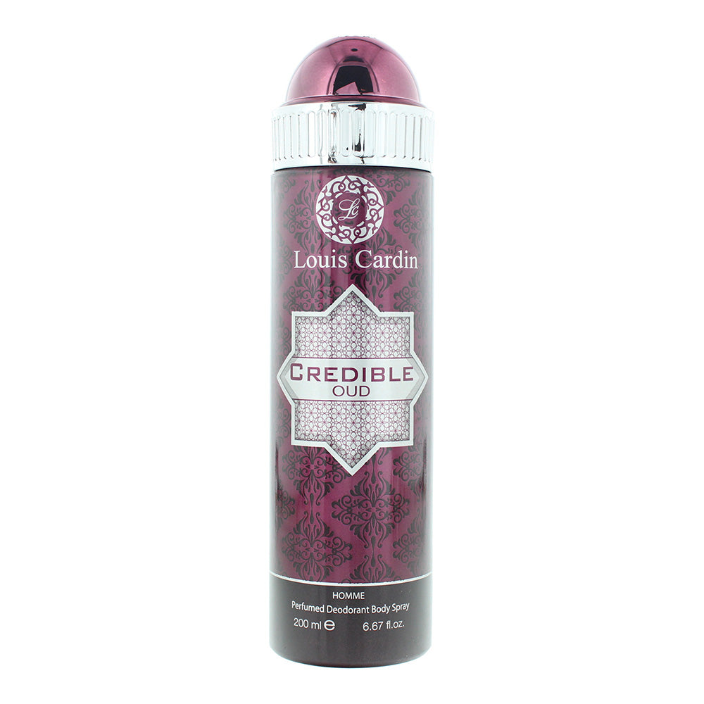 Louis Cardin Credible Oud Homme Perfumed Deodorant Body Spray 200ml