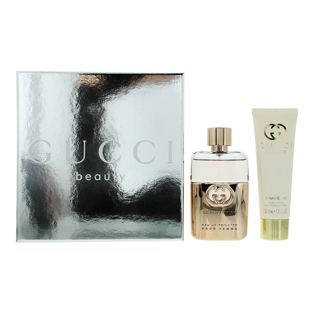 Gucci Guilty Pour Femme 2 Piece Gift Set: Eau De Toilette 50ml - Body