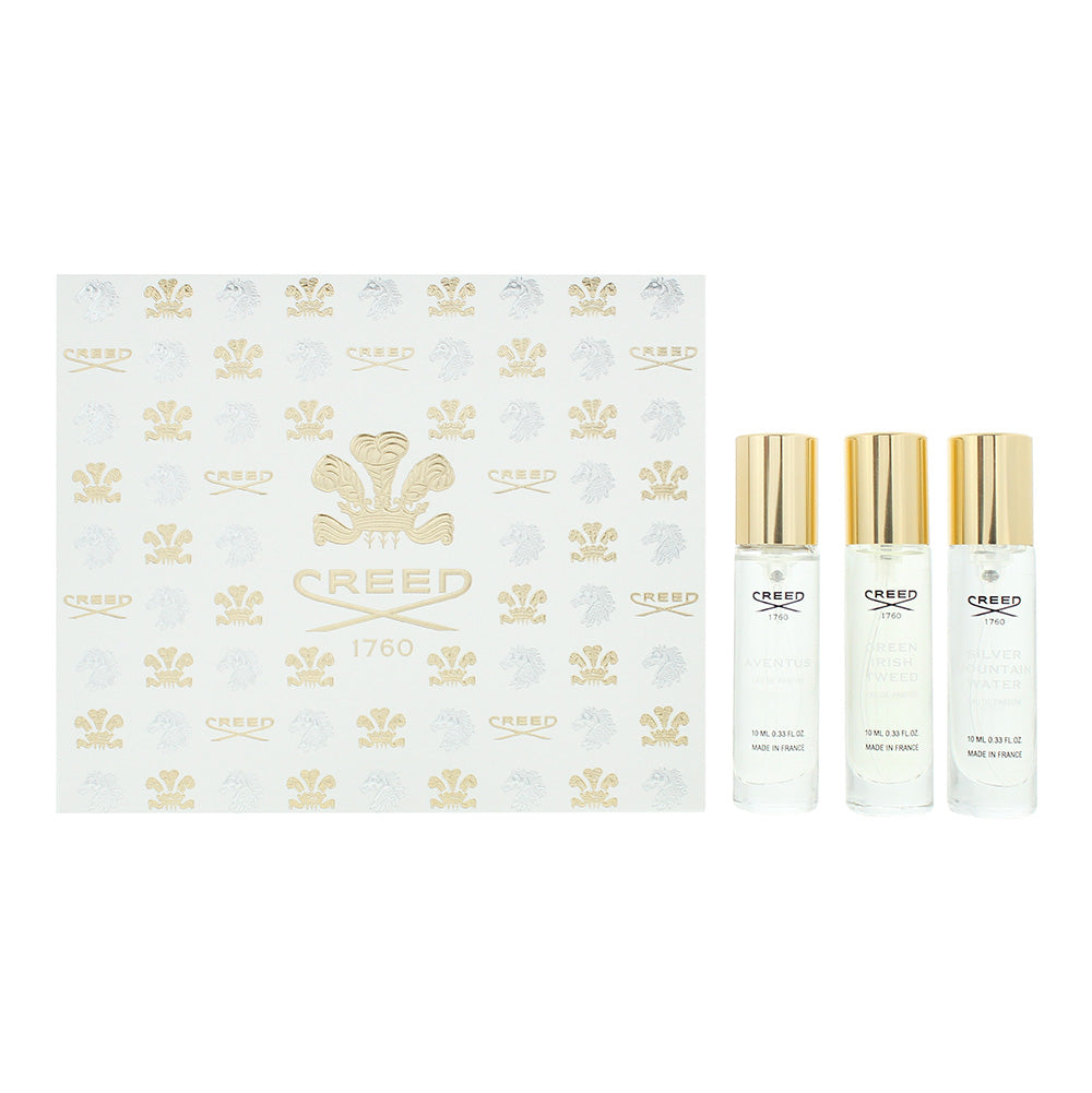 Creed 3 Piece Gift Set: Aventus Eau De Parfum 10ml - Green Irish Tweed