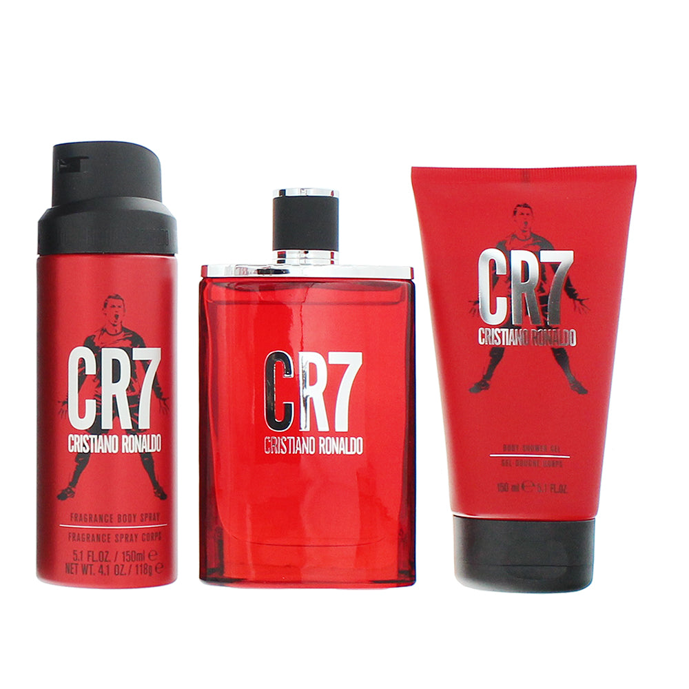 Cristiano Ronaldo Cr7 3 Piece Gift Set: Eau de Toilette 100ml - Shower