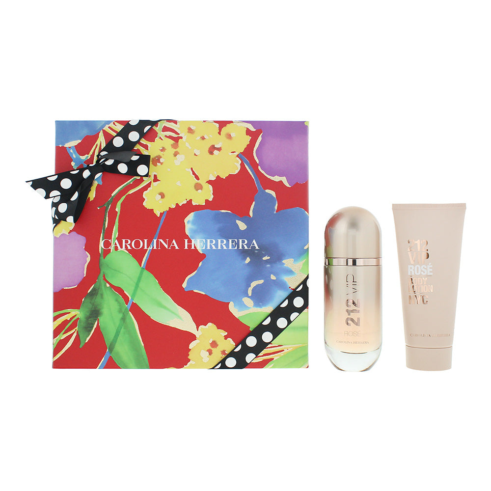 Carolina Herrera 212 Vip Rose 2 Piece Gift Set: Eau De Parfum 80ml - B
