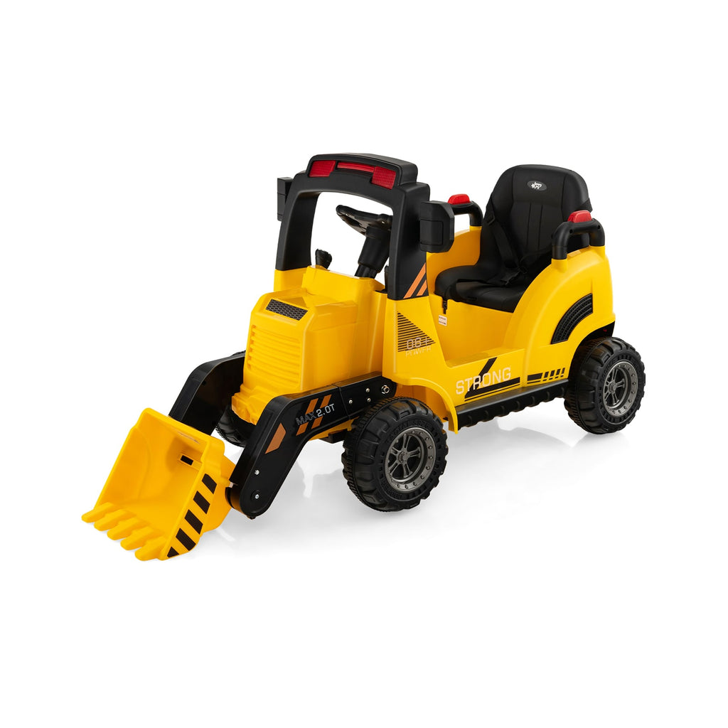 12V Kids Ride On Construction Tractor with Electric Bucket and Music-Y
