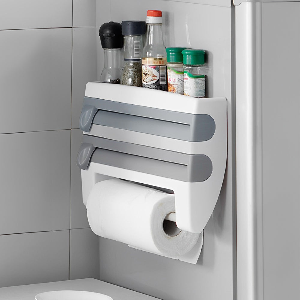 Lifeideas Kitchen Cling Film Foil Roll Dispenser with Slide Cutters