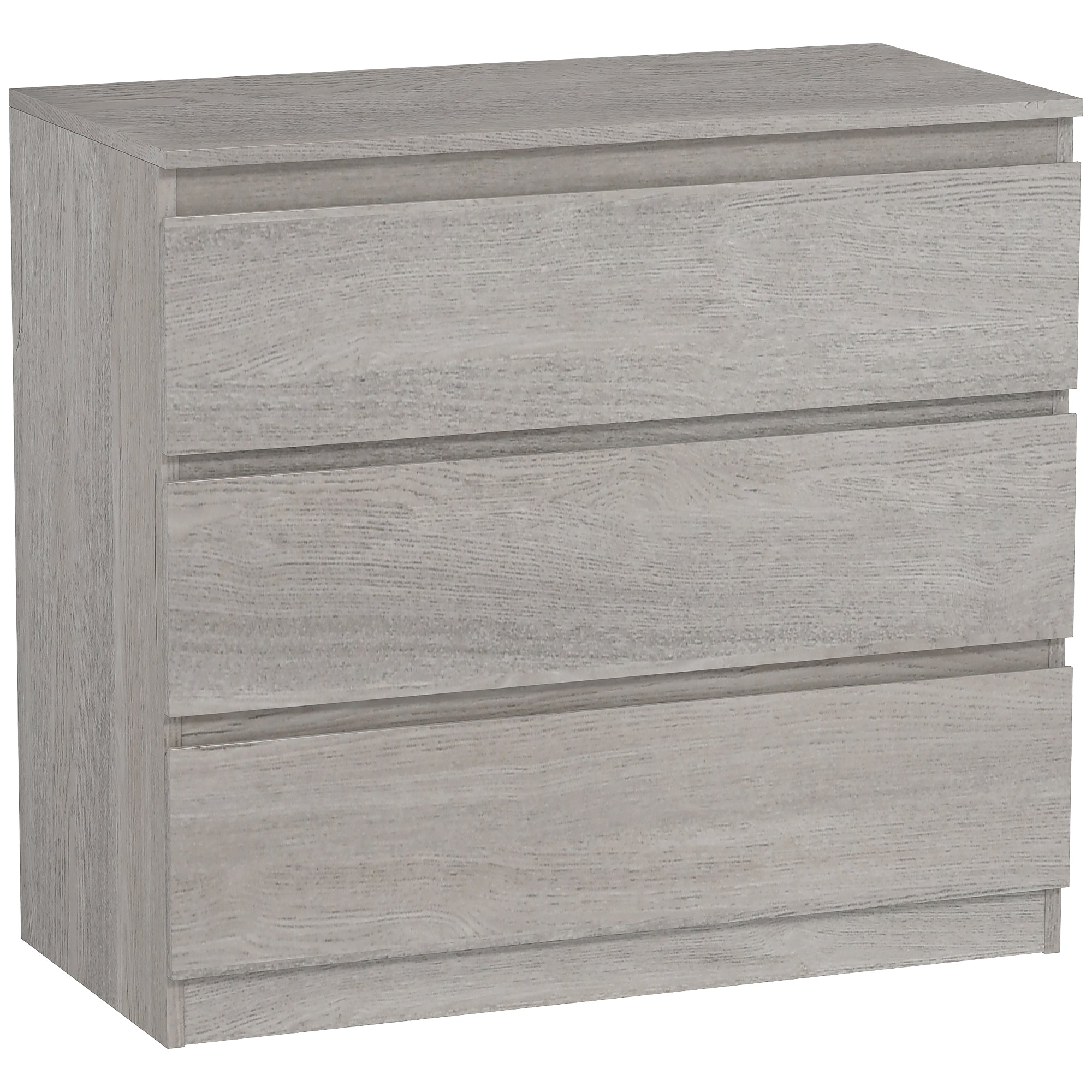 HOMCOM Chest of Drawers, 3 Drawer Storage Cabinet Unit for Bedroom, Gr