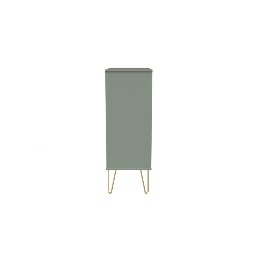 Harare Ready Assembled Chest of Drawers with 5 Drawers - Reed Green