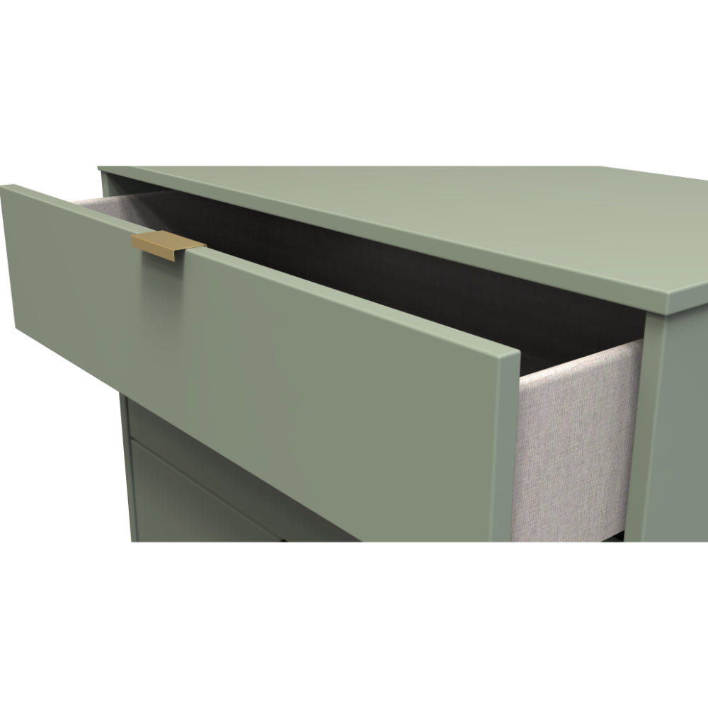 Harare Ready Assembled Chest of Drawers with 5 Drawers - Reed Green
