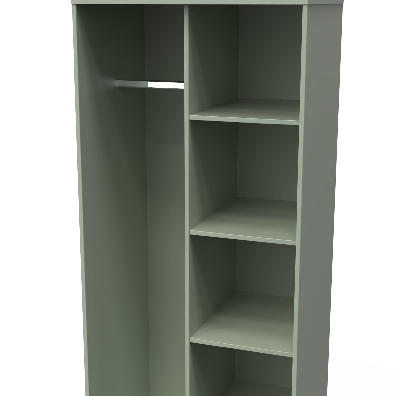 Harare Ready Assembled Open Wardrobe - Reed Green