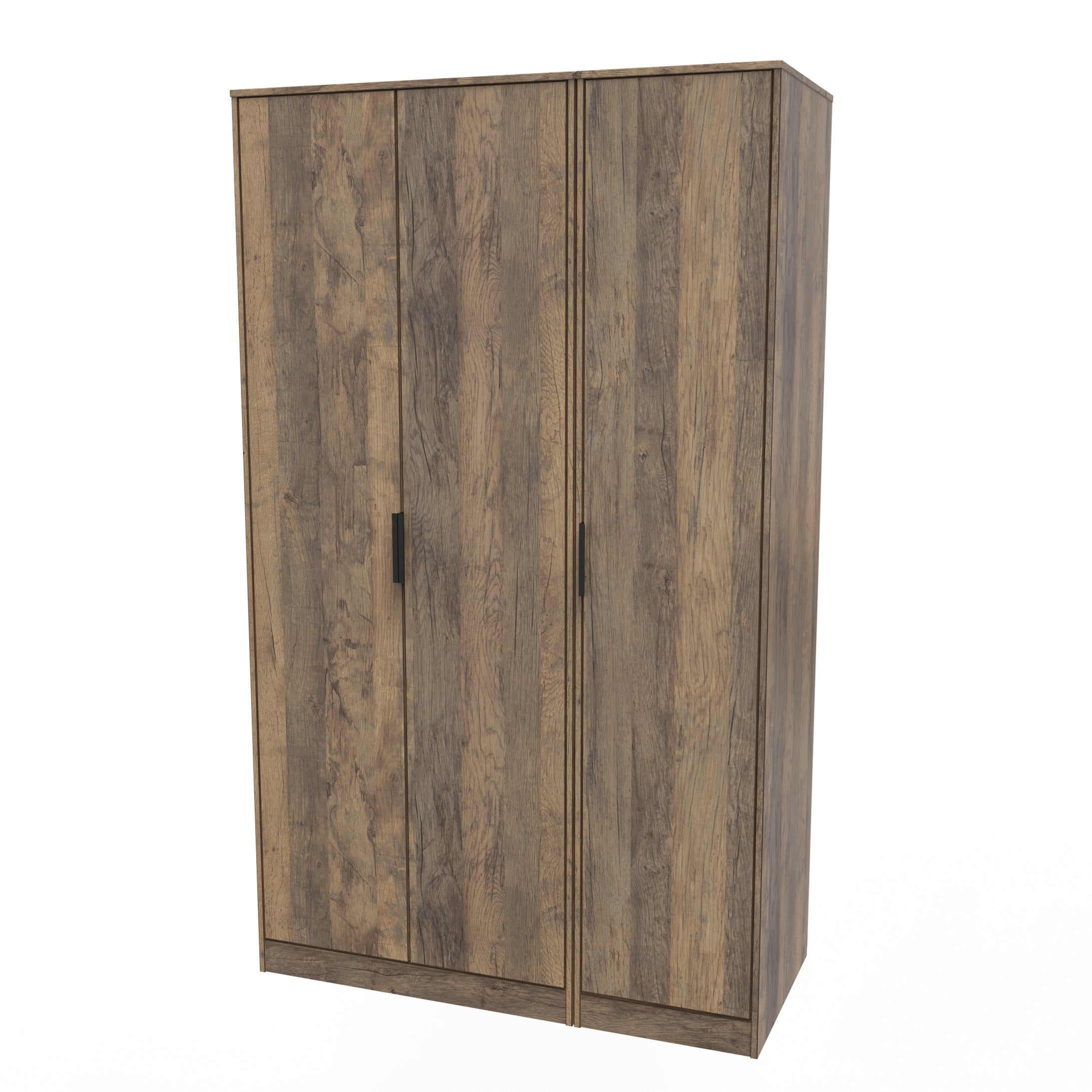 Havana Ready Assembled Wardrobe with 3 Doors - Vintage Oak
