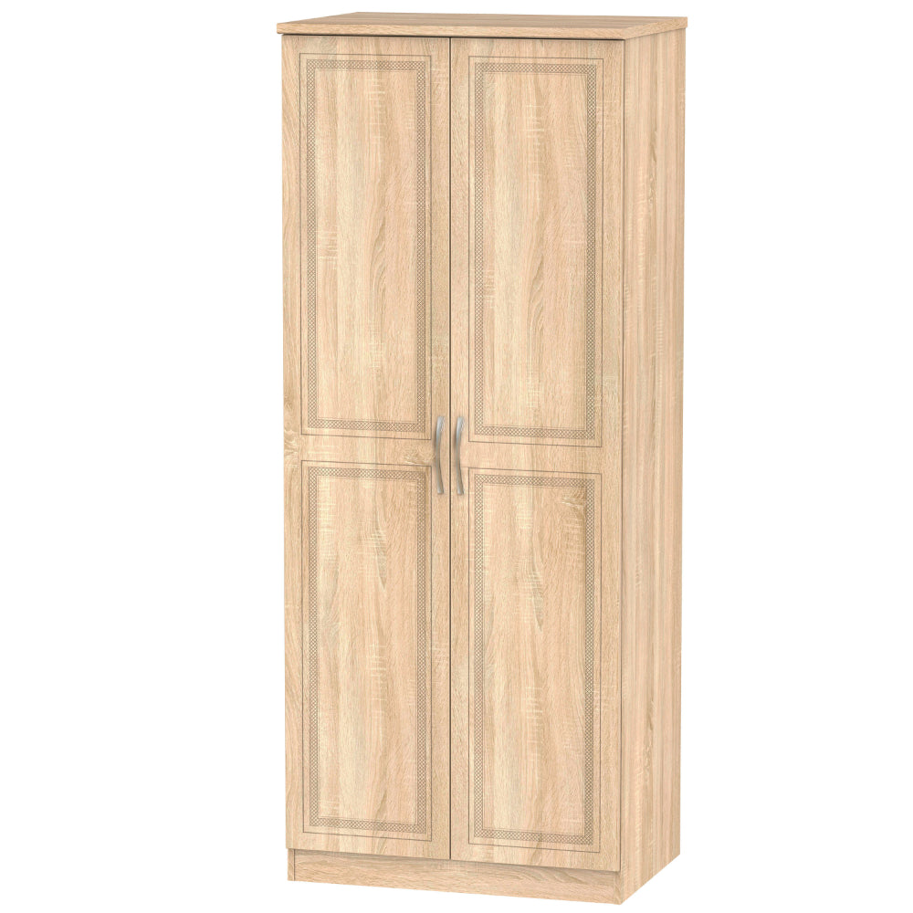 Dakar Ready Assembled Wardrobe with 2 Doors - Modern Oak