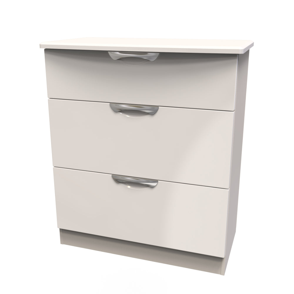 Cairo Ready Assembled Deep Chest of Drawers with 3 Drawers - Kashmir G