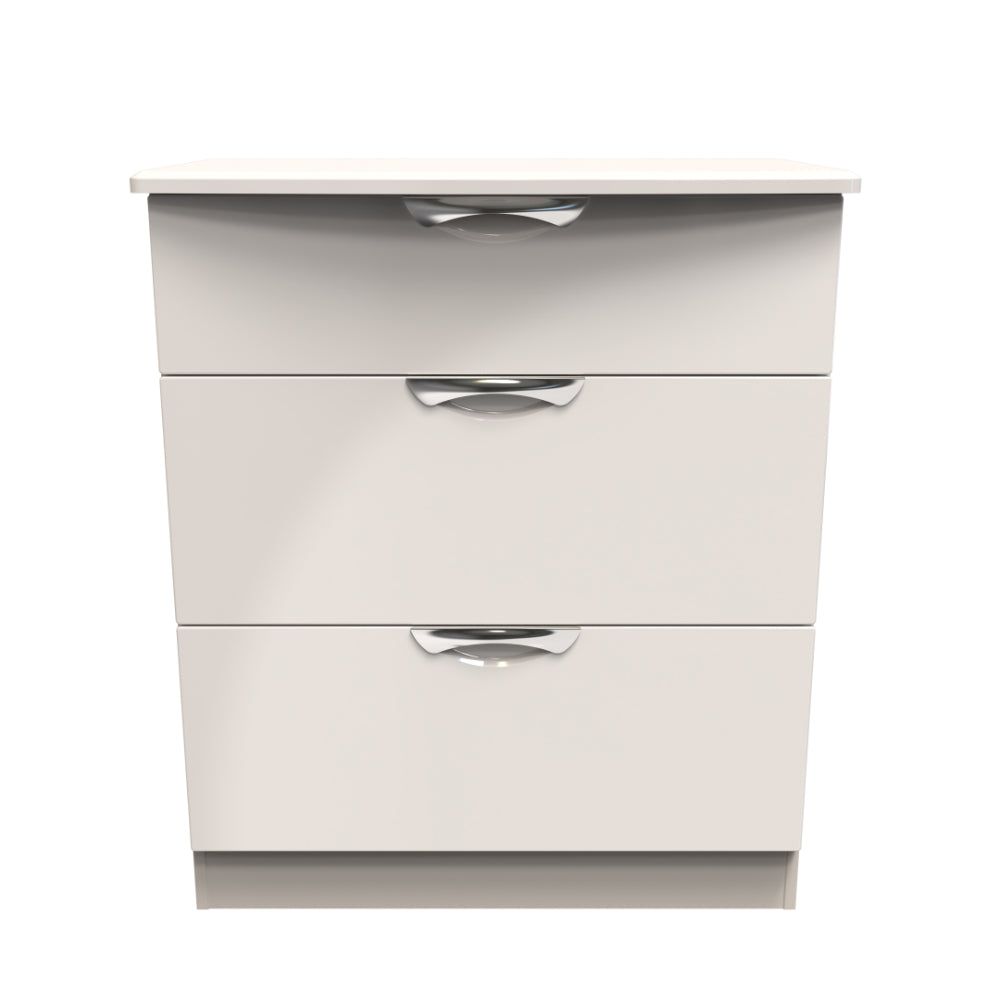 Cairo Ready Assembled Deep Chest of Drawers with 3 Drawers - Kashmir G