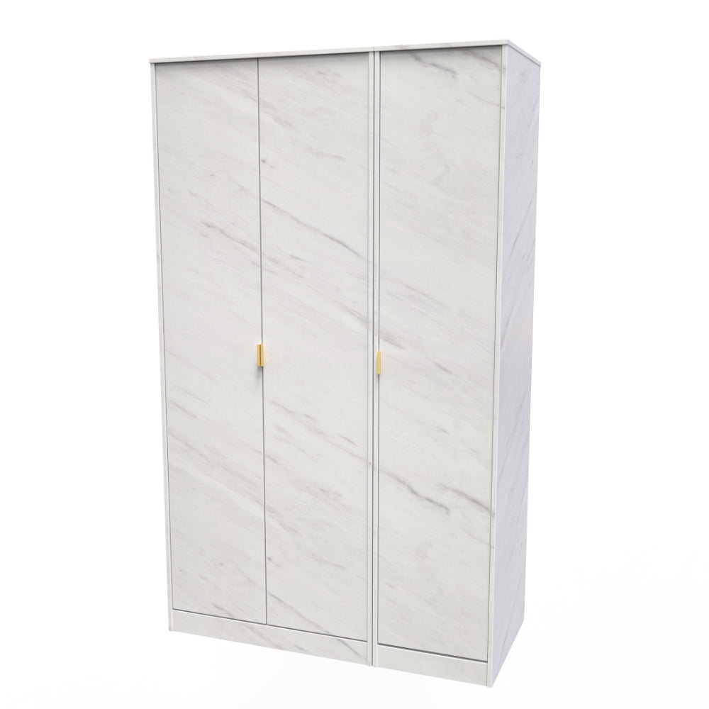 Harare Ready Assembled Wardrobe with 3 Doors - Marble