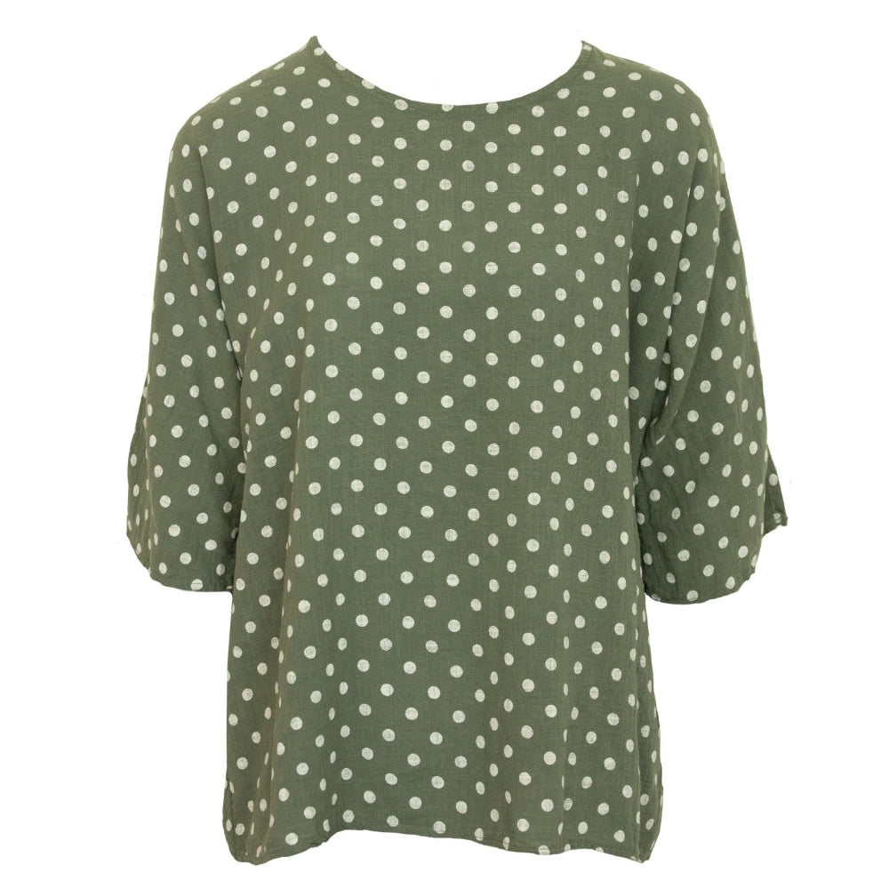 Spotty Top - Khaki - One Size