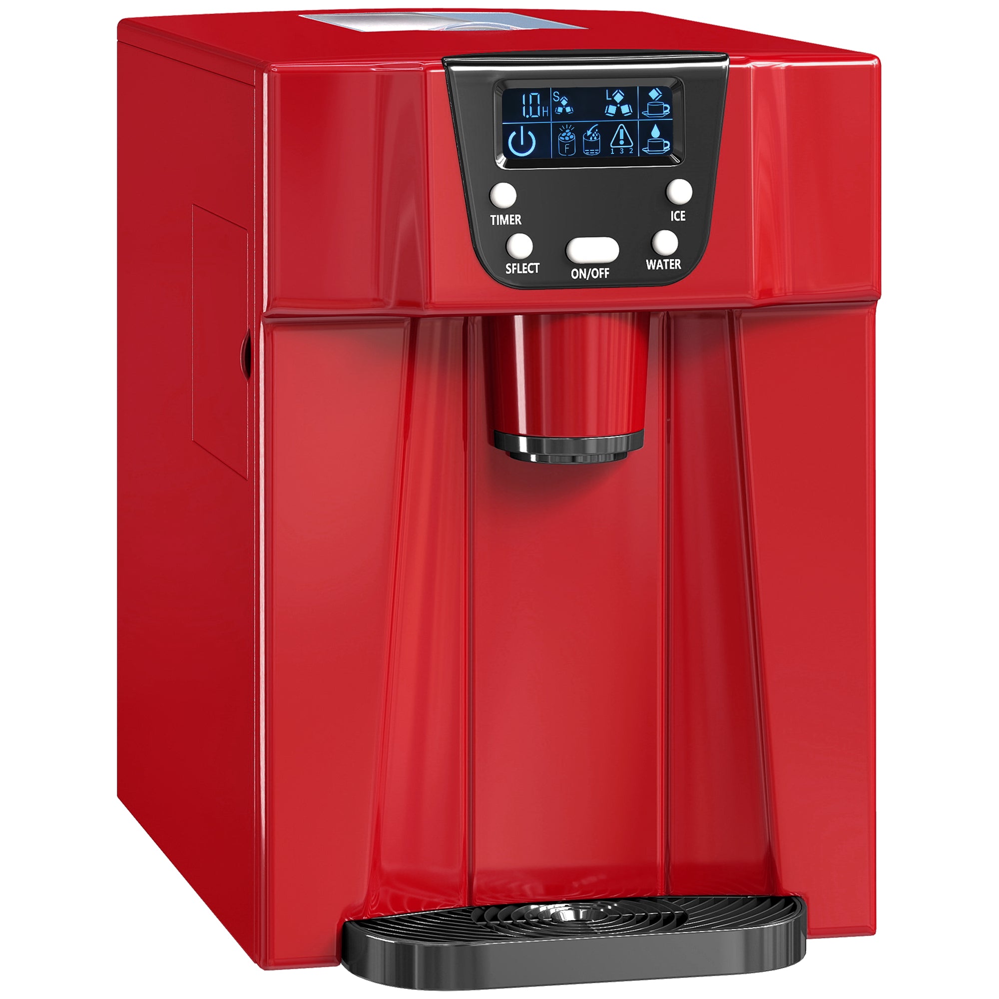 HOMCOM Ice Maker Machine And Water Dispenser 9 Ice Cubes Ready In 6-10