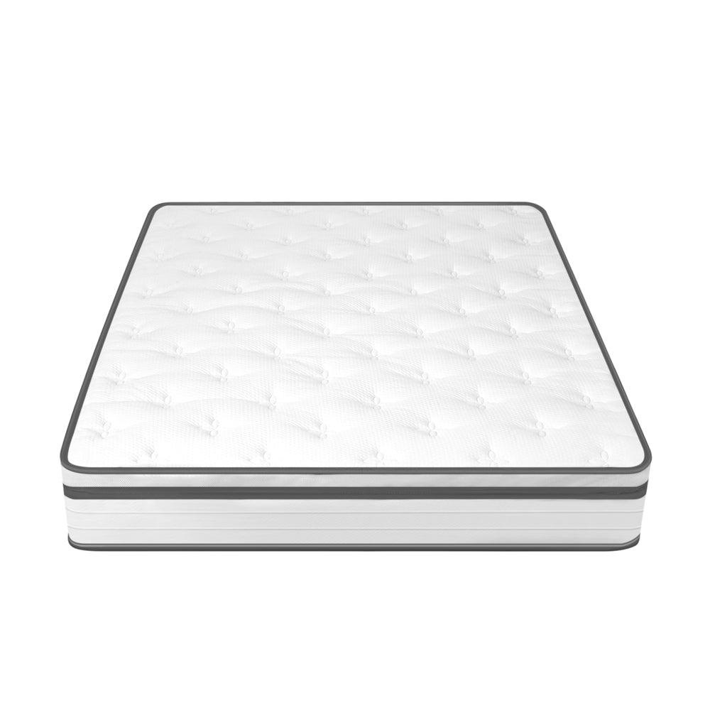 Livingandhome 11Inch Double Mattress Wavy Foam Pocket Spring Hybrid Ma