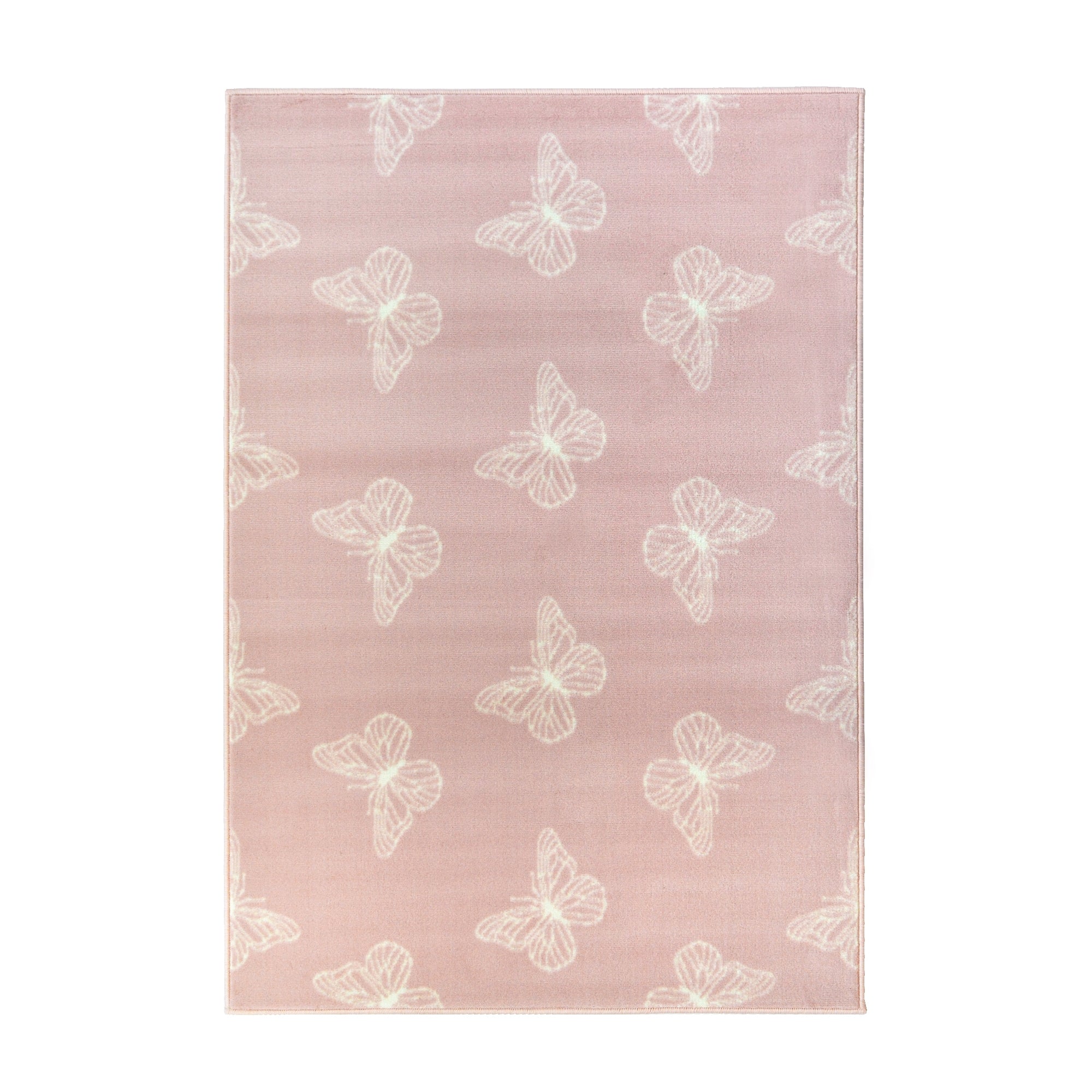 Lewis's Home Maestro Butterfly Rugs - Blush Pink