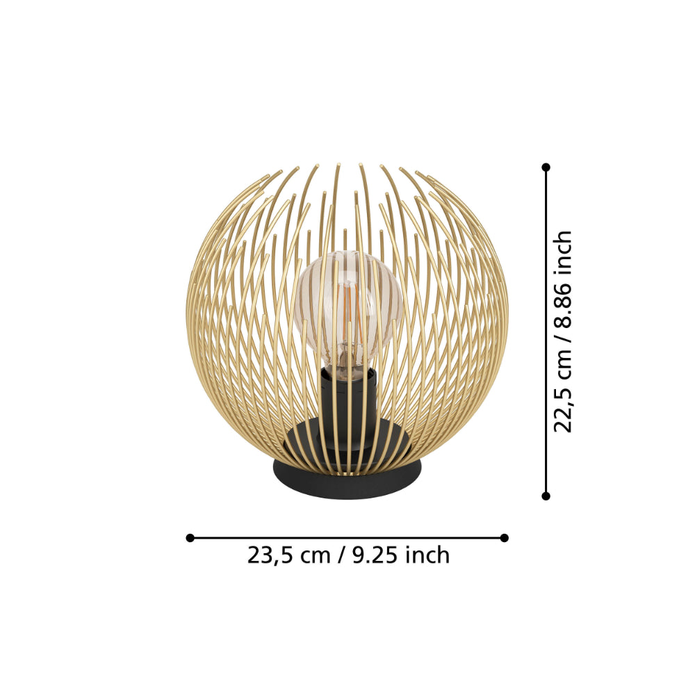 EGLO Venezuela Table Lamp Sphere - Gold & Black