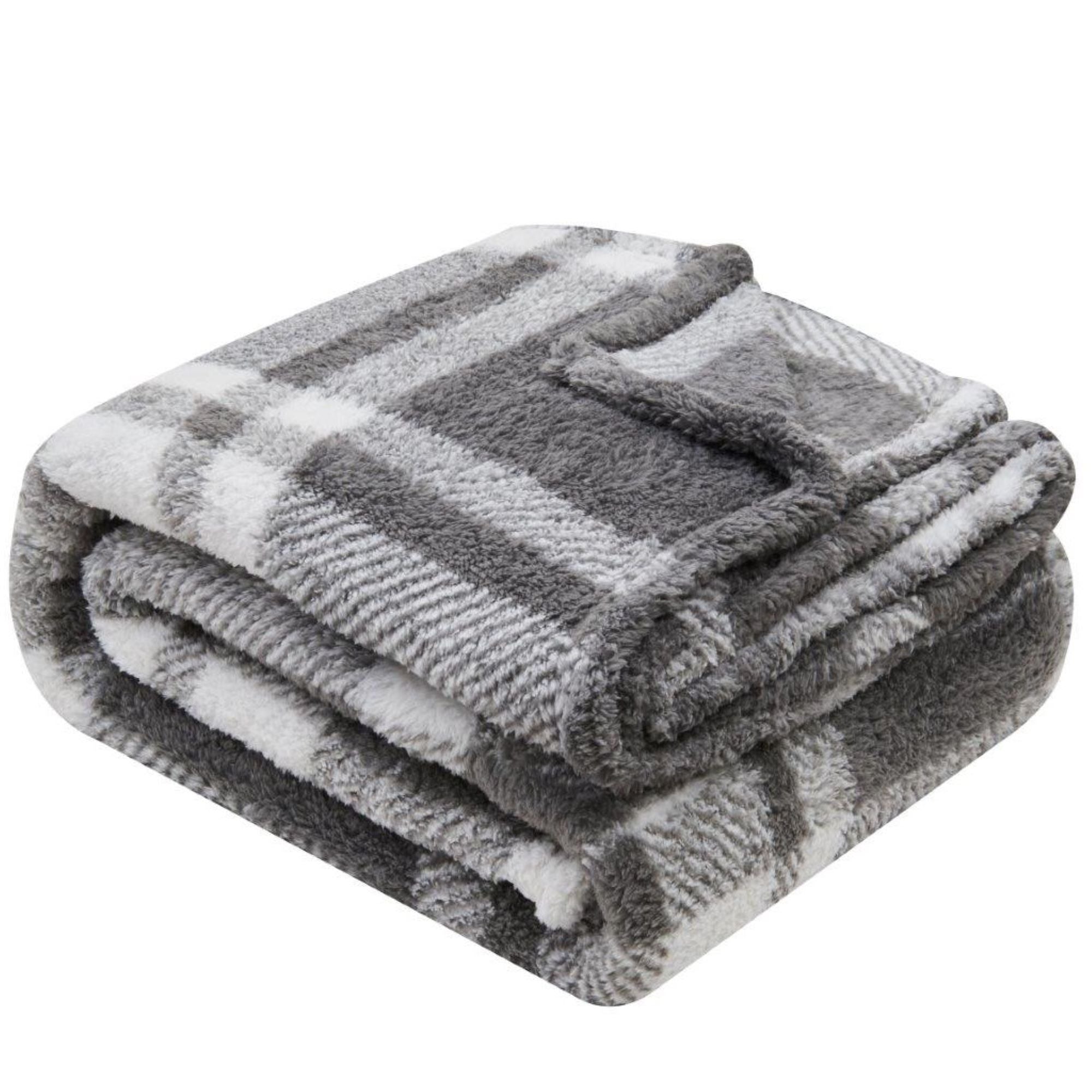 Teddy Windsor Check Throw - Grey