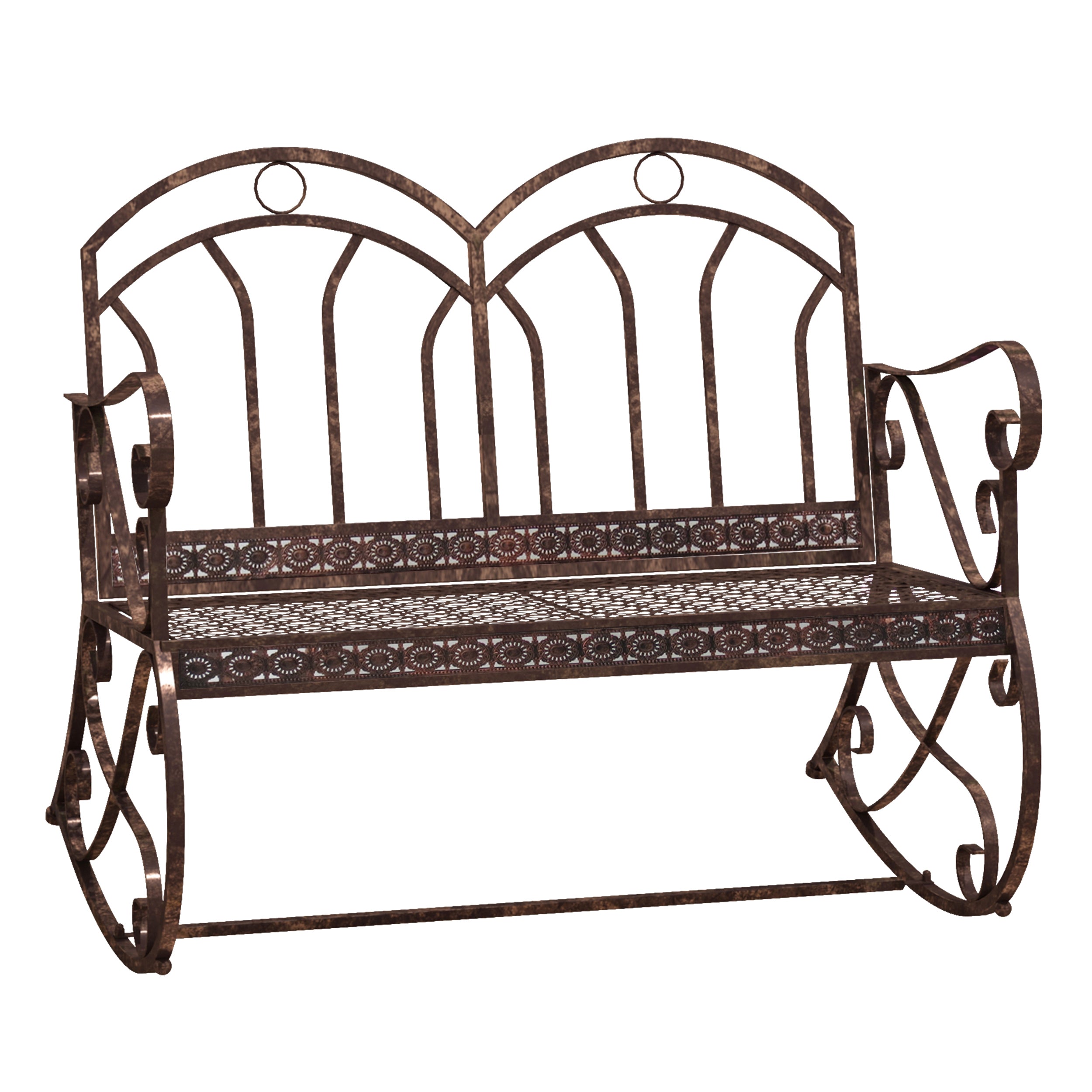 Bronze Garden Rocking Bench