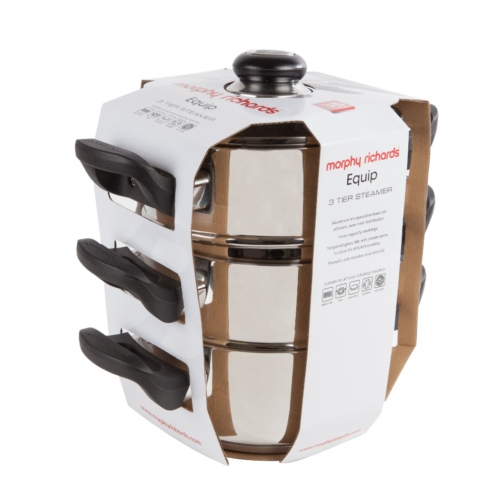 Morphy Richards Steamer 3 Tier 18cm - Steel