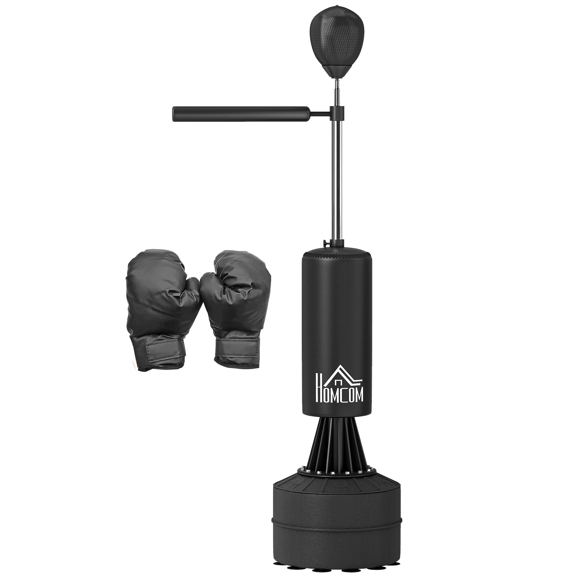 HOMCOM Boxing Punch Bag Stand w/ Rotating Flexible Arm Speed Ball Wate