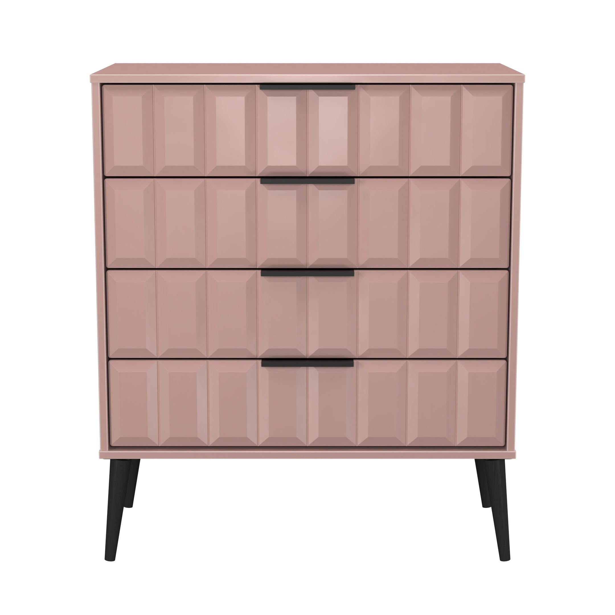 Bremen Ready Assembled 4 Drawer Chest in Kobe Pink