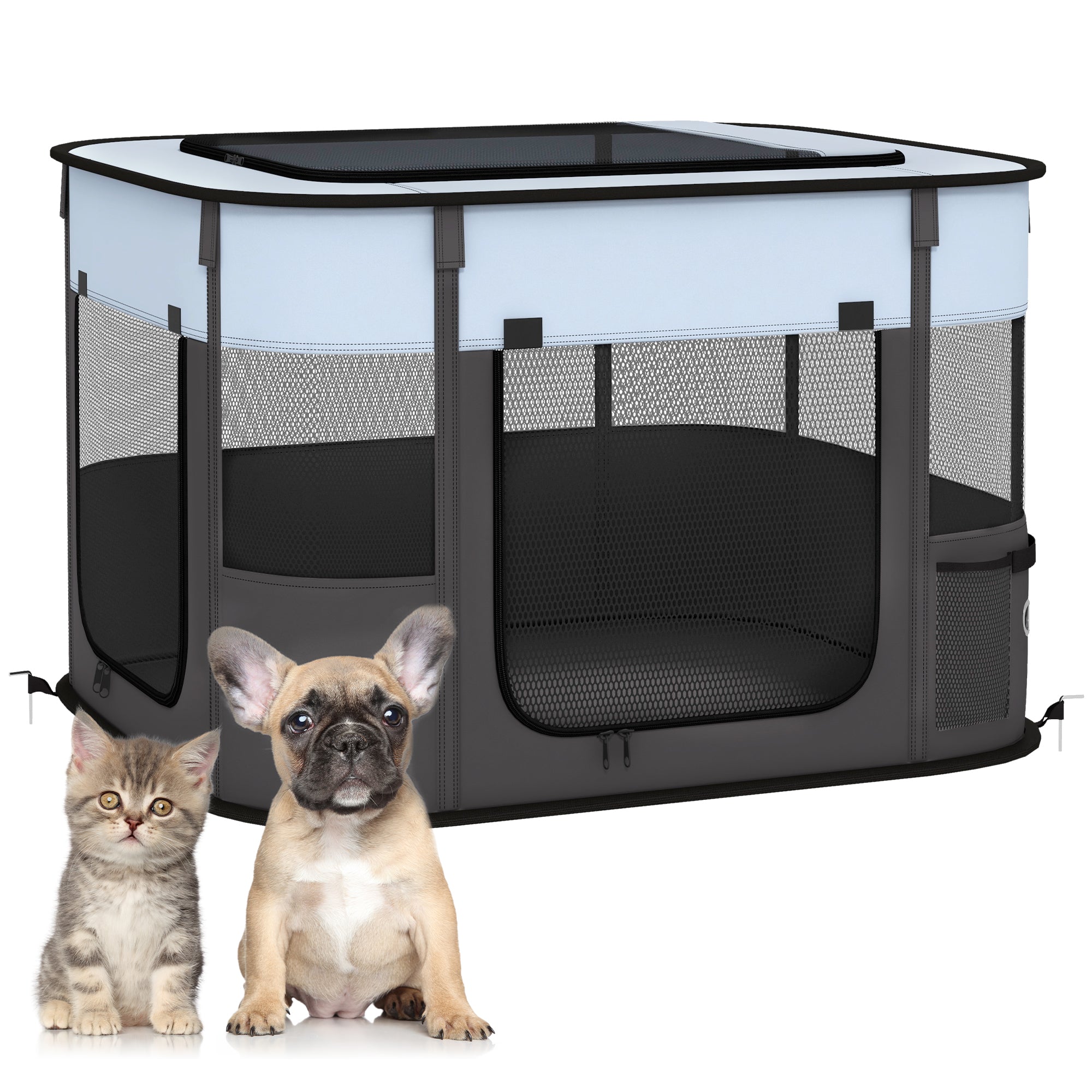 PawHut Portable Dog Pen for Puppies, Rabbits, Kittens, Guinea Pigs - G