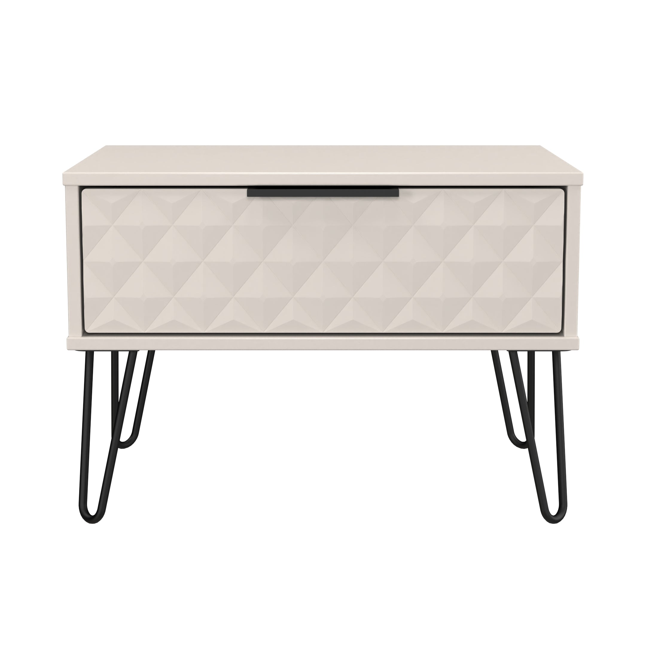 Harlequin 1 Drawer Wide Side Table in Kashmir Matt - Ready Assembled