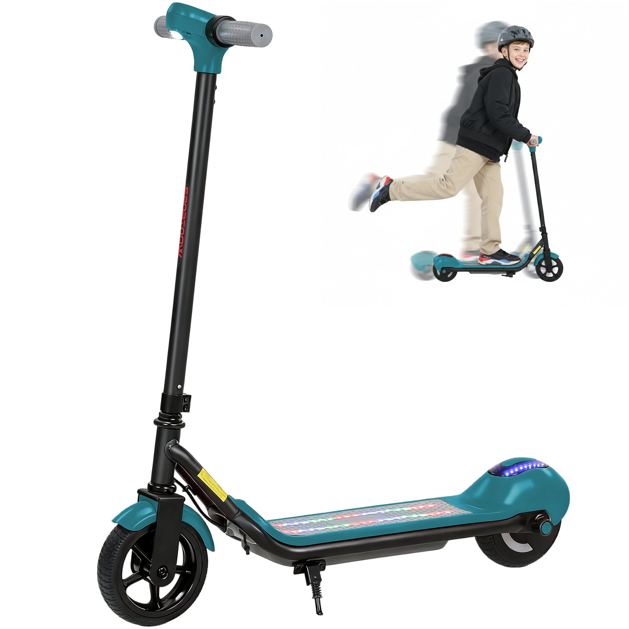 SPORTNOW Electric Scooter, Lightweight E Scooter With LED Display, Gre
