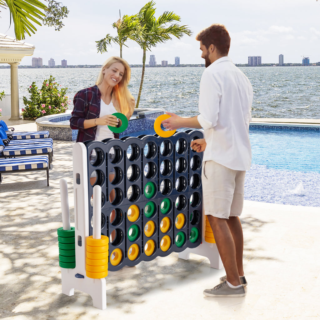 Jumbo 4-to-Score Giant Game Set With 42 Jumbo Rings And Quick-Release