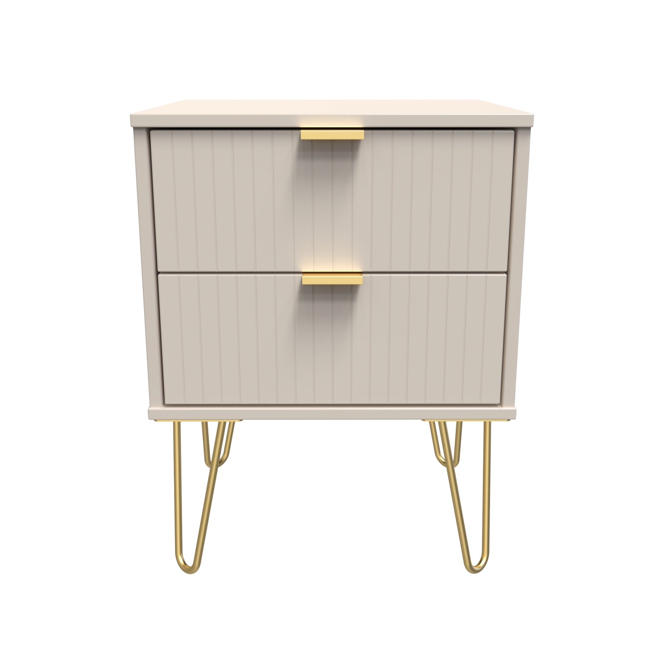 Breda Ready Assembled 2 Drawer Bedside Cabinet in Kashmir Matt