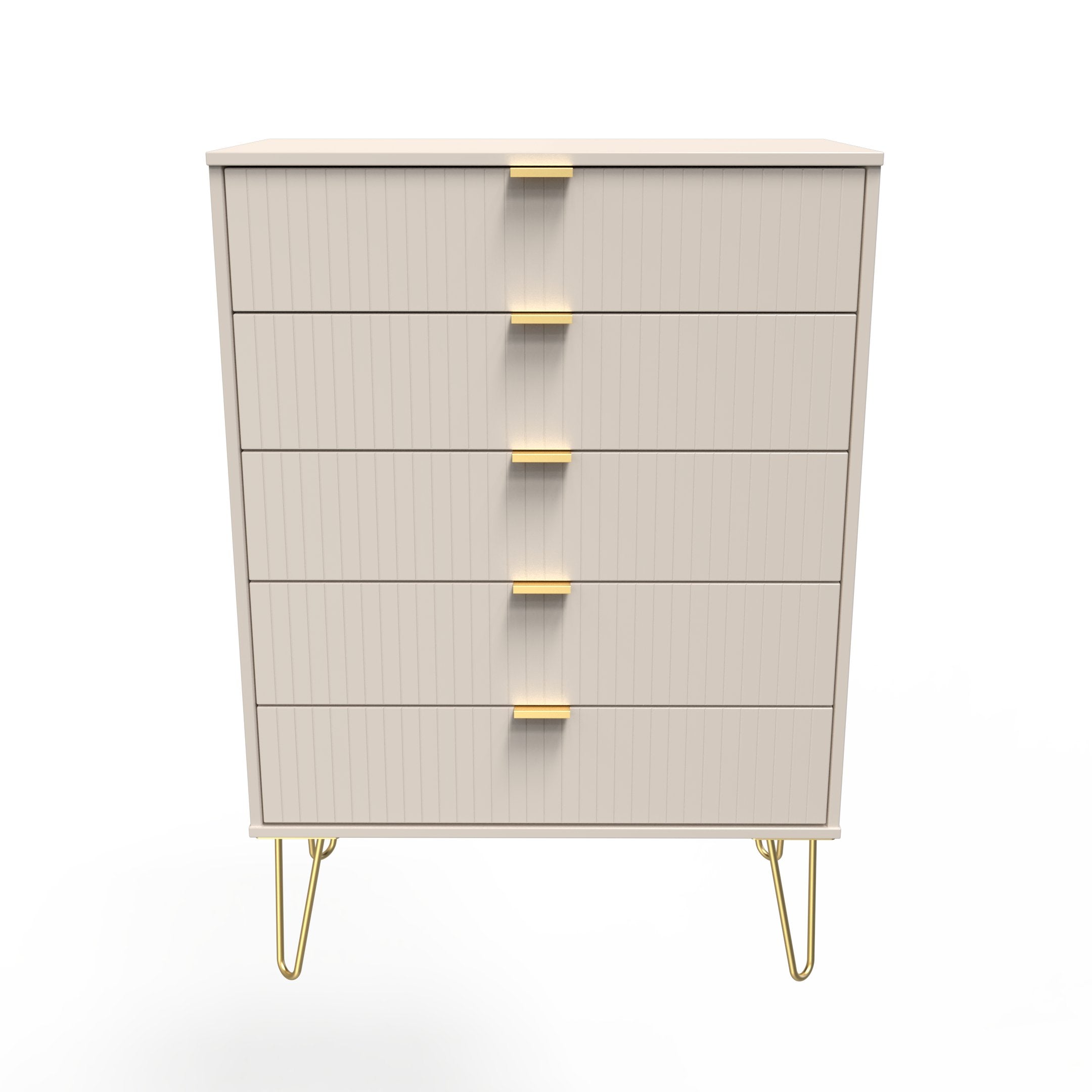 Breda Ready Assembled 5 Drawer Chest in Kashmir Matt