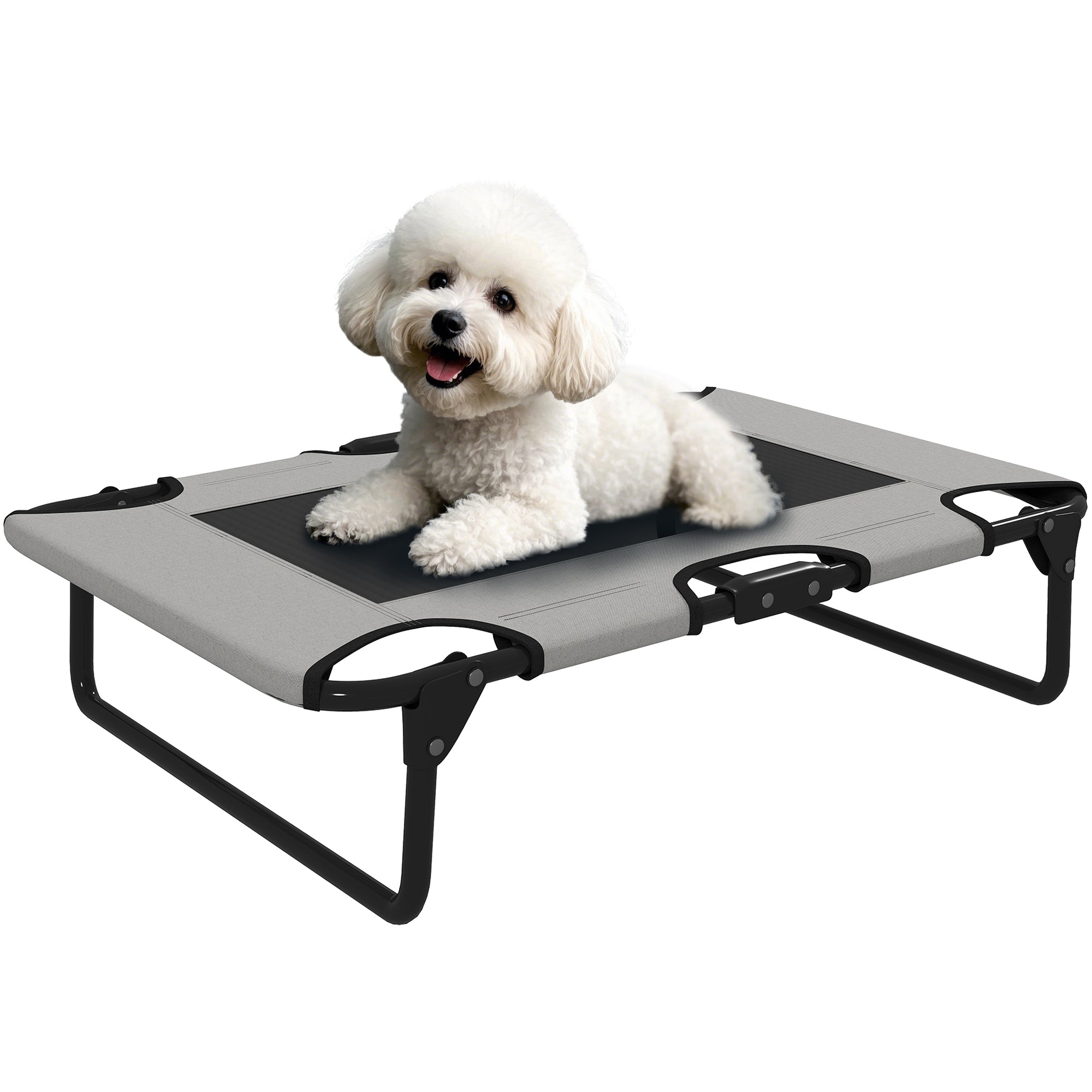 PawHut Raised Dog Bed With Breathable Mesh For Dogs