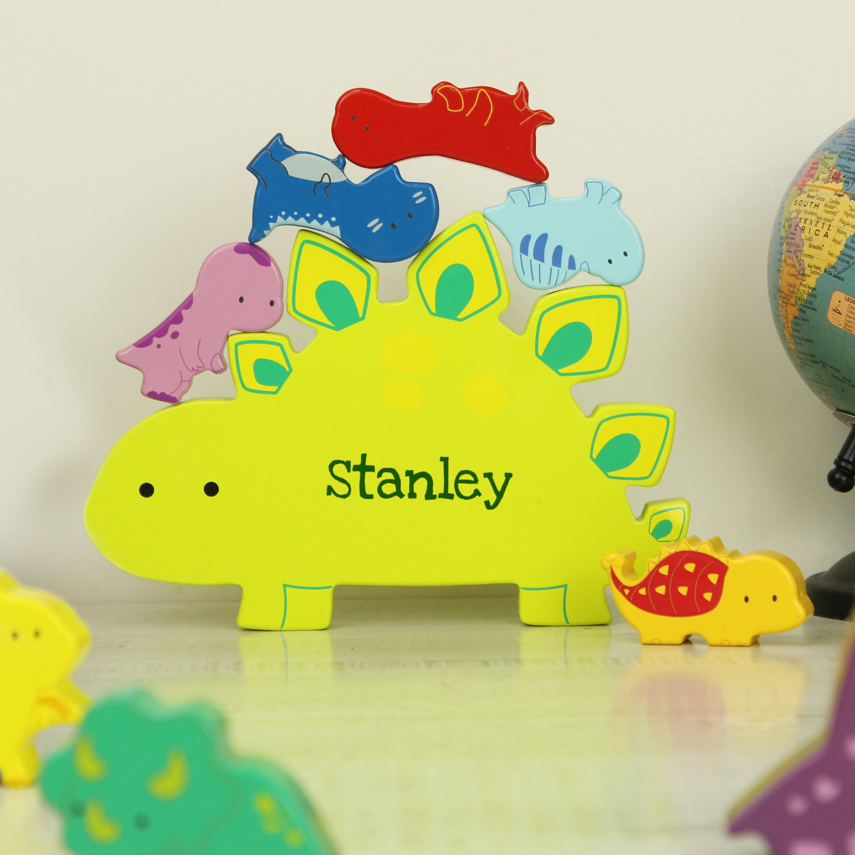 Wooden Dinosaur Stacker Toy