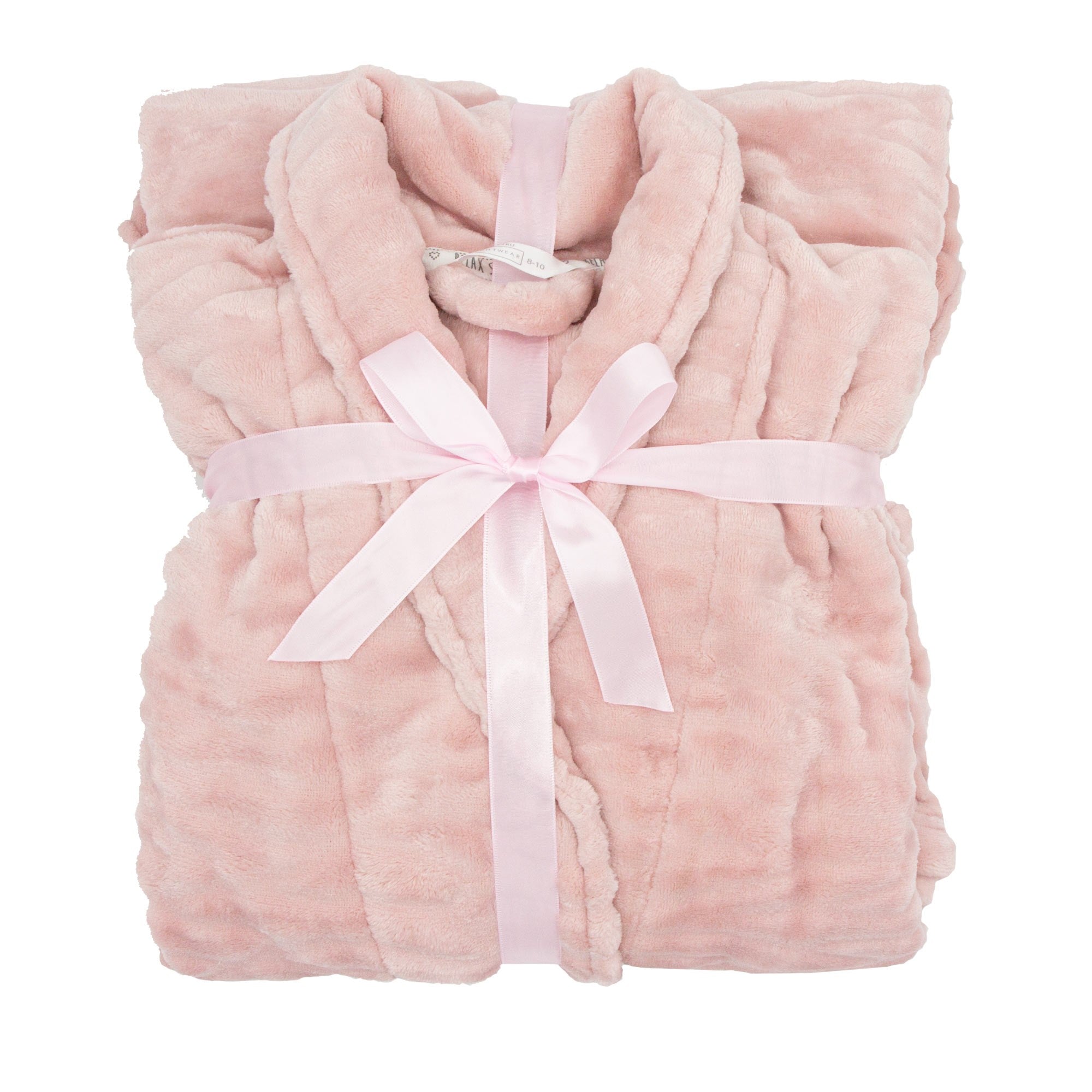 Ladies Wave Cut Dressing Gown- Pink