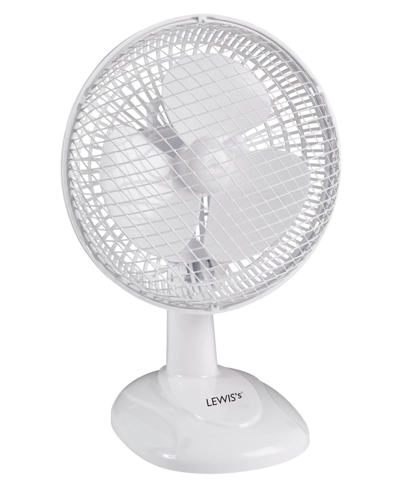 Lewis's 6 Inch Desk Fan - White
