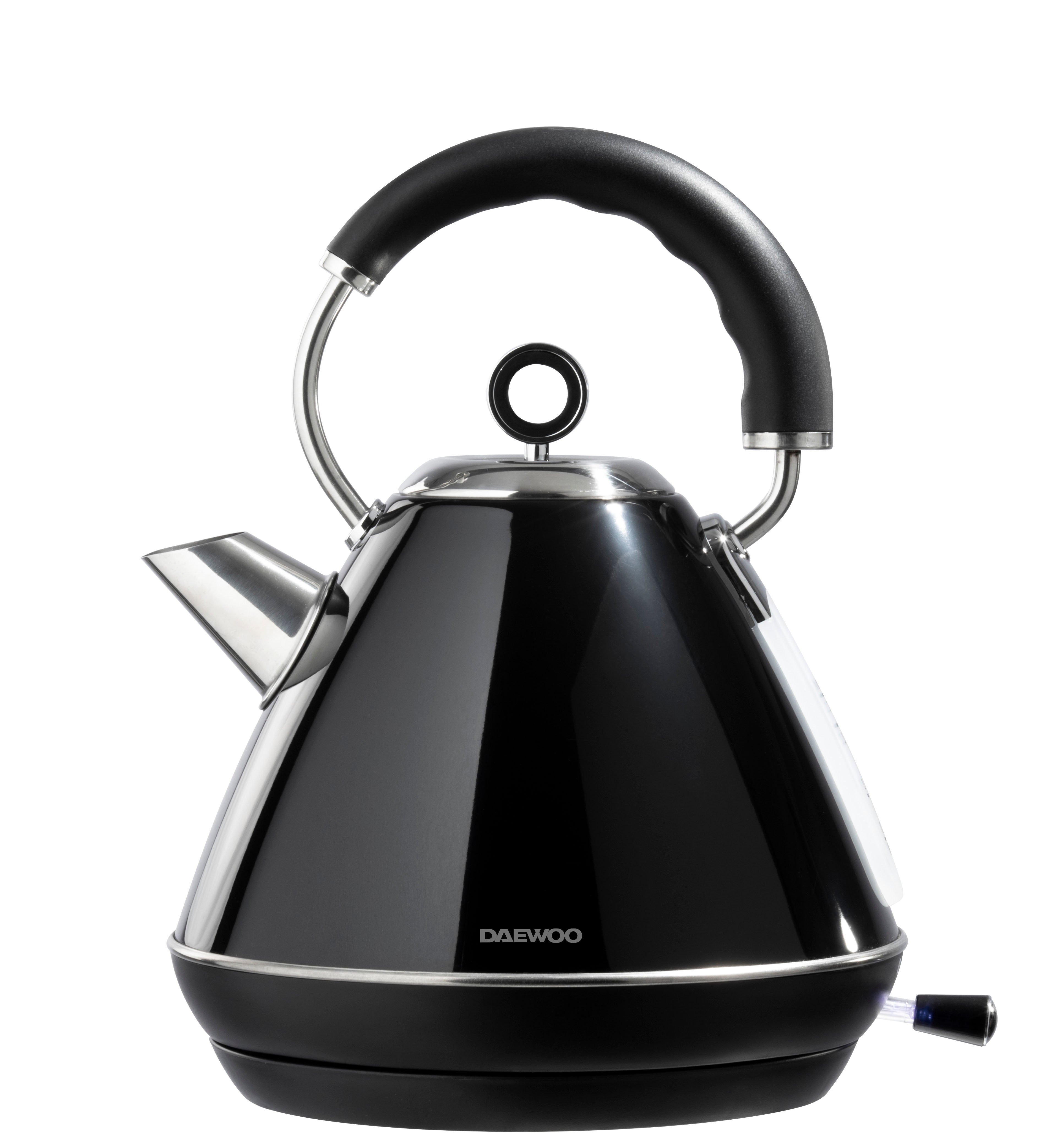 Daewoo Kensington 1.7l 3kw Pyramid Kettle Black