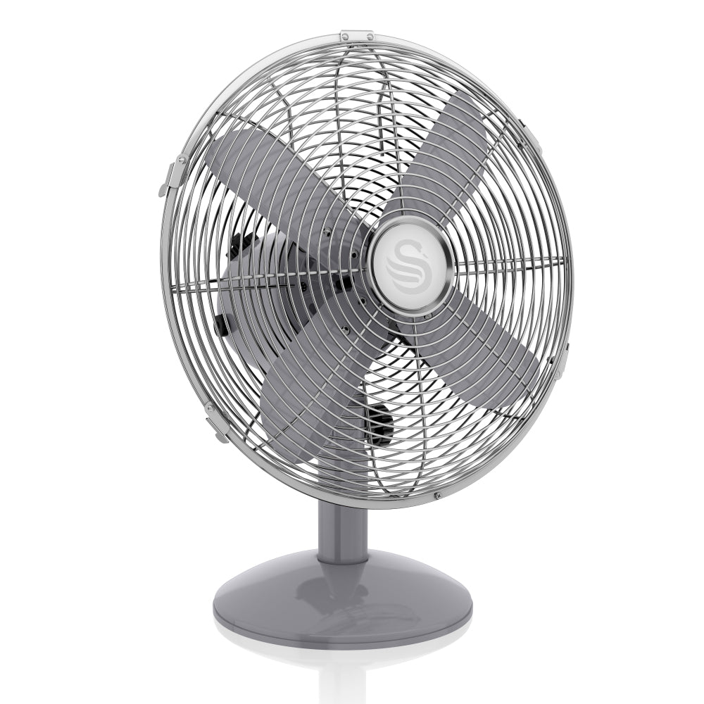 Swan Retro Desk Fan 12" - Grey