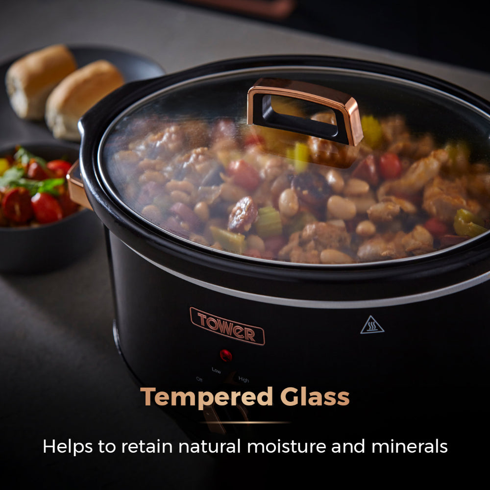 Tower Rose Gold Slow Cooker 6.5L - Rose Gold