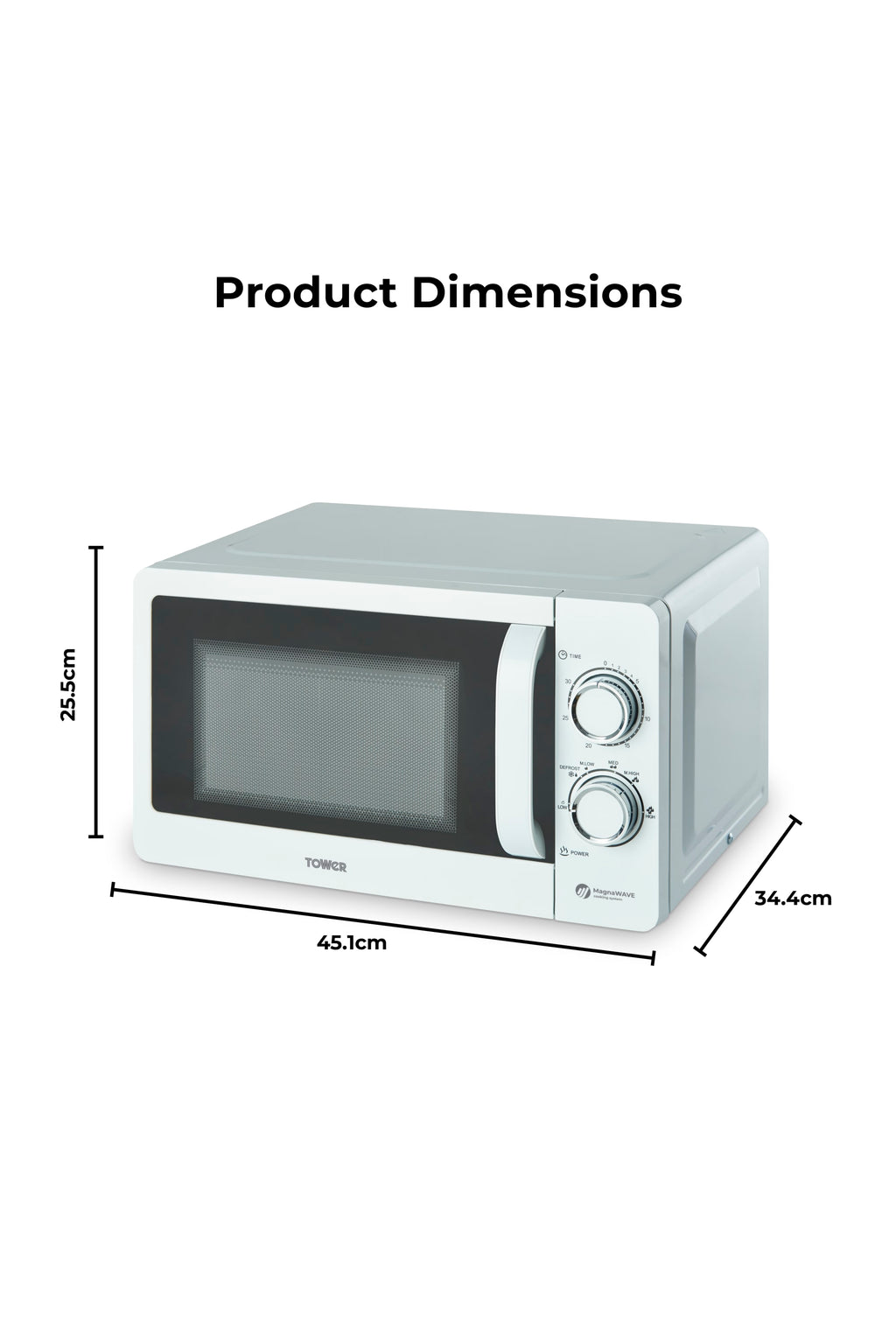 Tower 20L Manual Microwave 800W