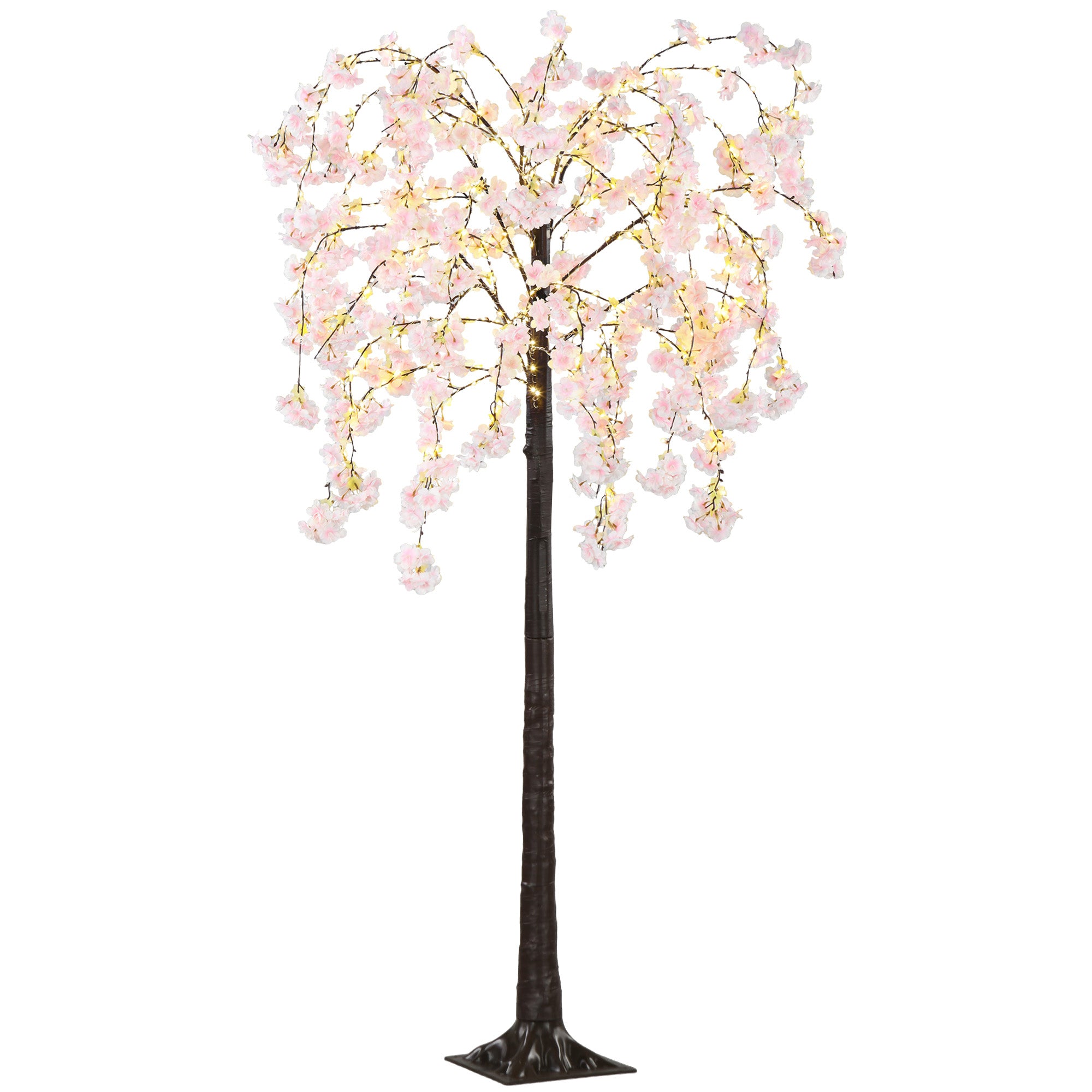 HOMCOM 180cm Cherry Blossom Tree Light With 350 LED Lights Fake Sakura