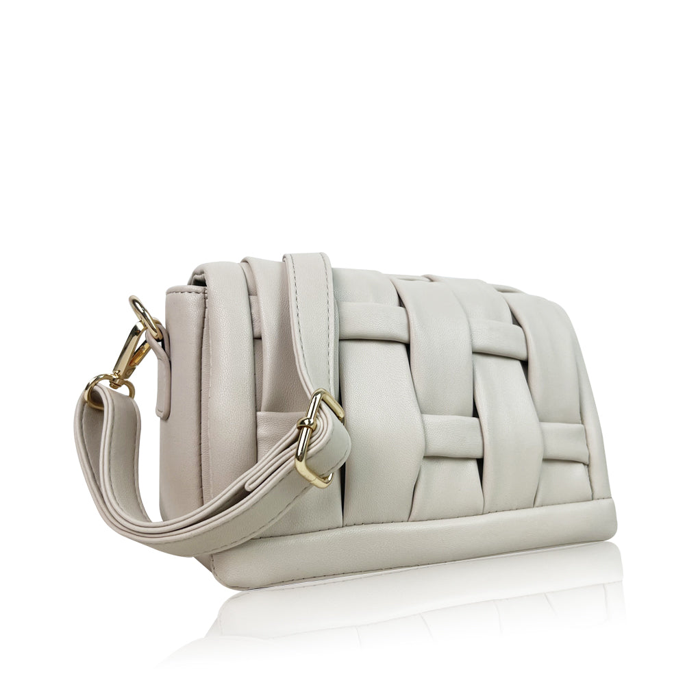 Arabelle Crossbody Buckle Bag -Ivory