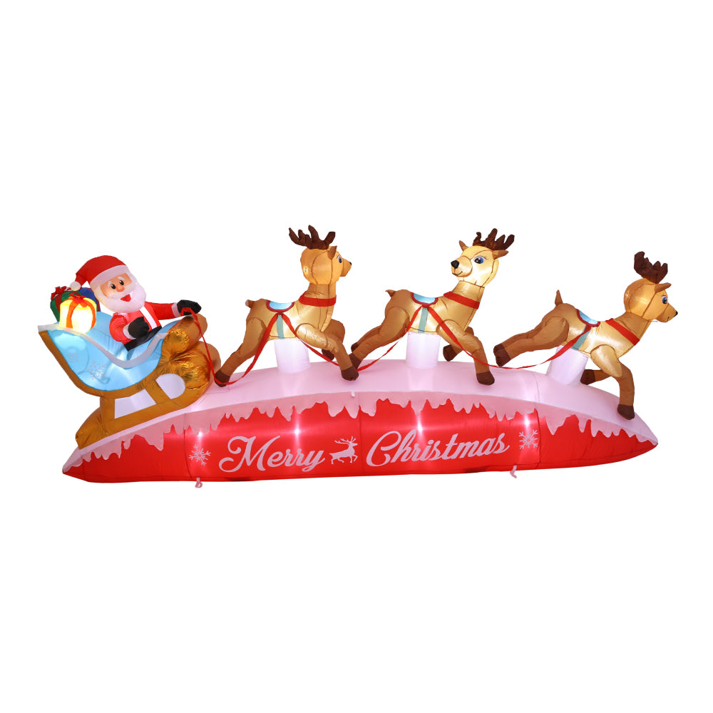 Lifeideas 4M Inflatable Santa and Rudolf Decoration