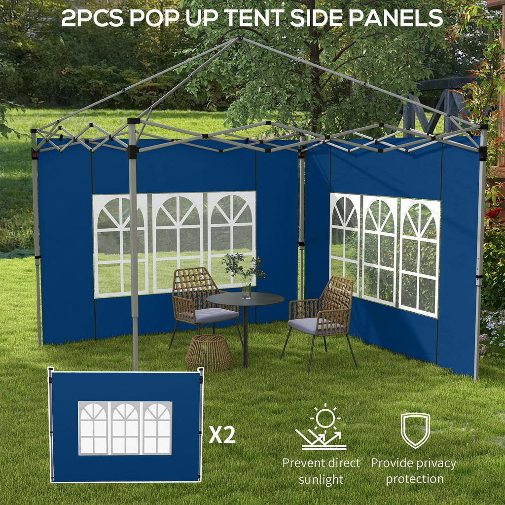 Outsunny Gazebo Side Panels for 3x3(m) or 3x4m Pop Up Gazebo, 2 Pack,