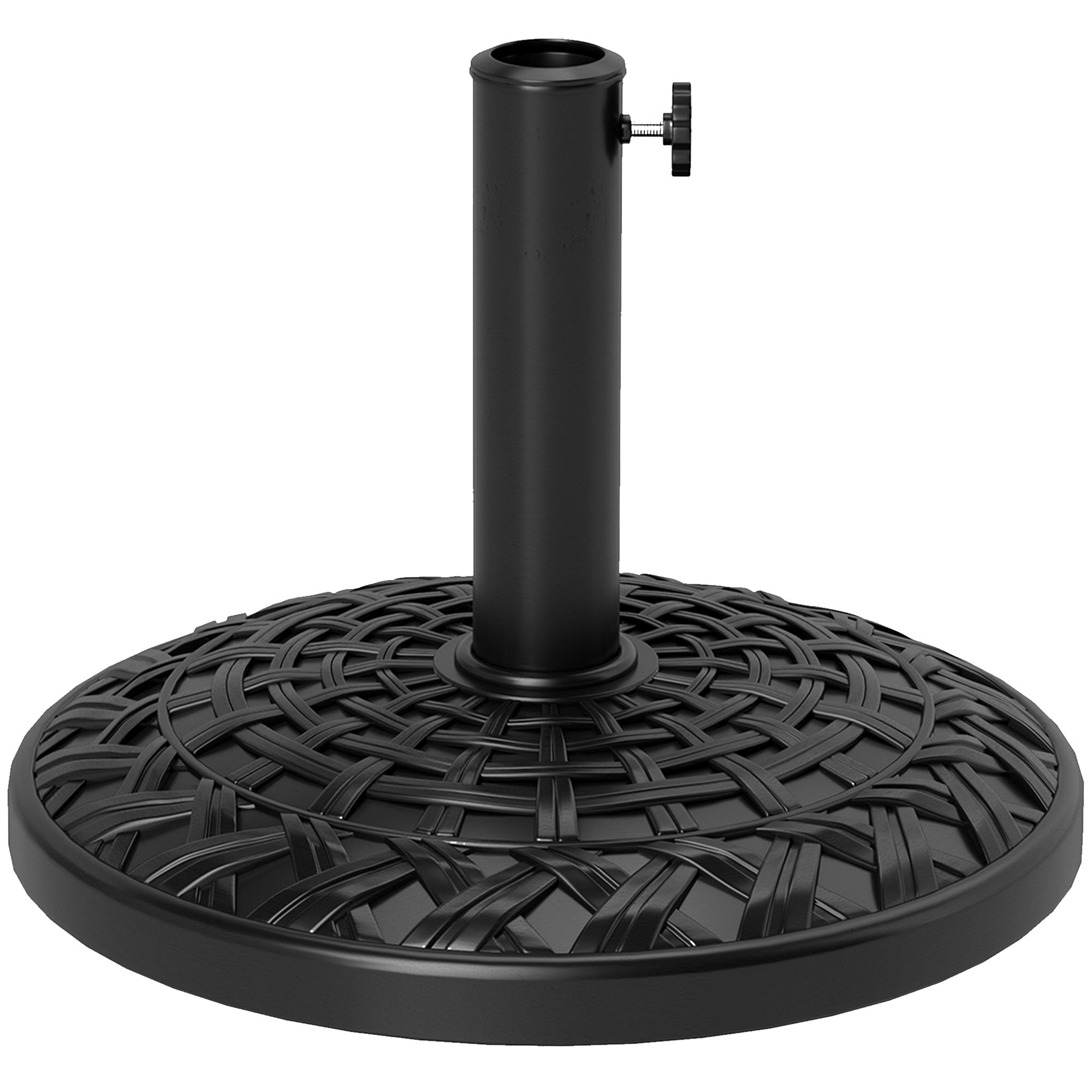 Outsunny 12kg Garden Parasol Base, Round Resin Garden Umbrella Base, B